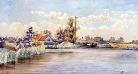 Stephen John Batchelder | The Staithe Hickling (1883) | MutualArt