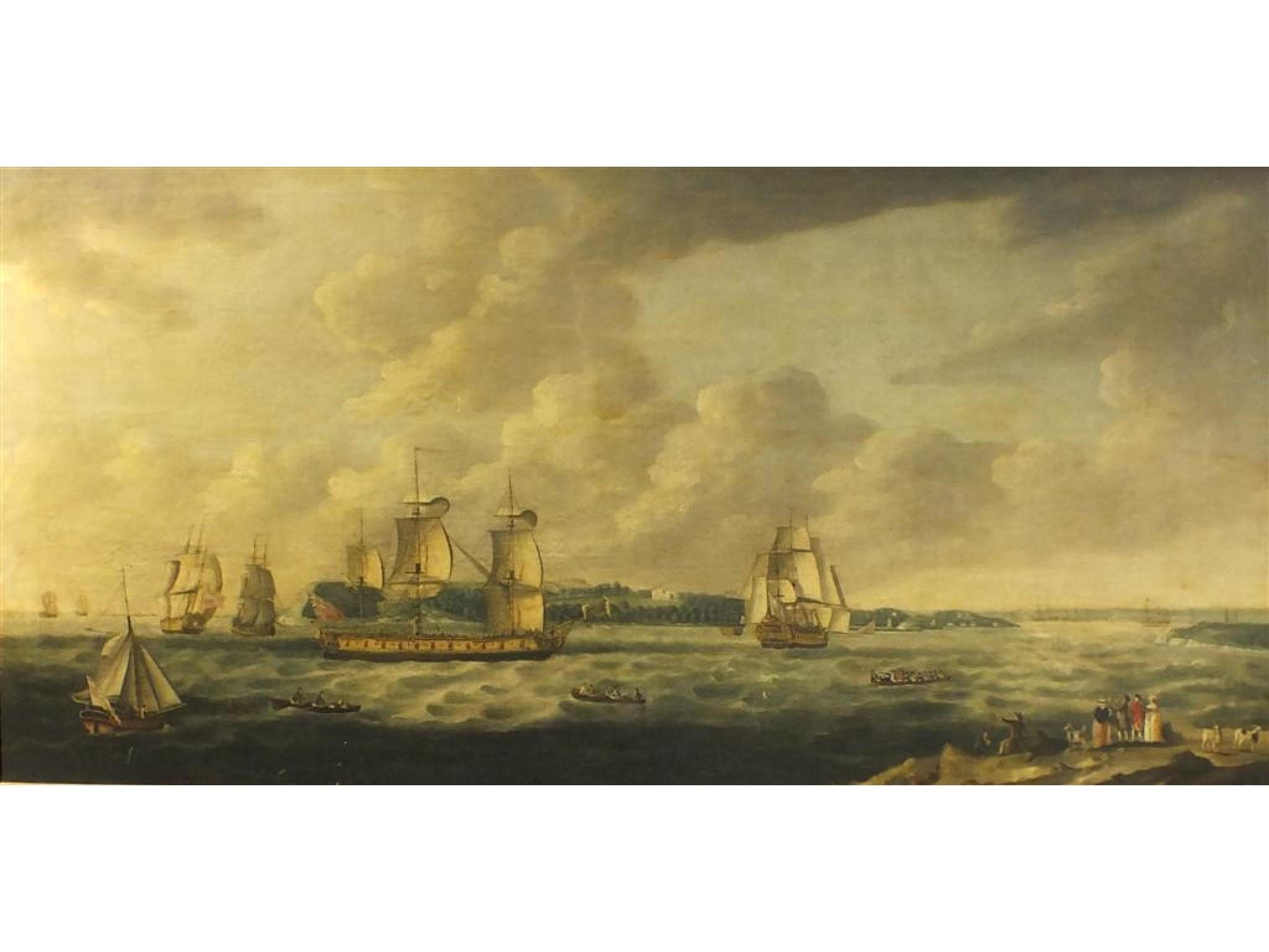 William Rintoul | An extensive view of Plymouth Sound, with an inbound ...