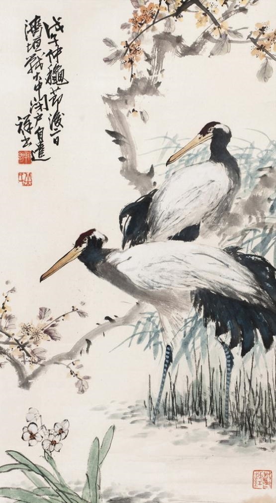 Yue Xiangshu | DOUBLE CRANES | MutualArt