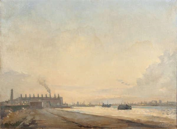 David Hone | Sunset Over Docklands | MutualArt