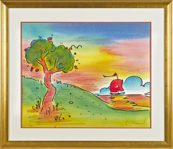 Peter Max | 2 works; Friends; Quiet Lake III | MutualArt