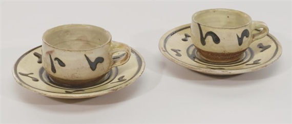 Michael Cardew | 4 WORKS: TWO CUPS AND SAUCERS (Circa 1926) | MutualArt