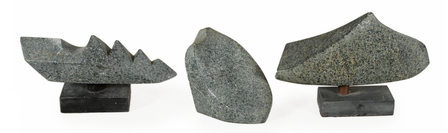 Anthony Twentyman | A group of three grey stone statues | MutualArt
