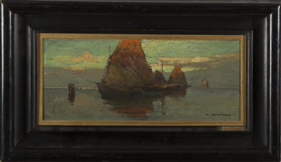 William Ritschel | Sailboats at sunset | MutualArt