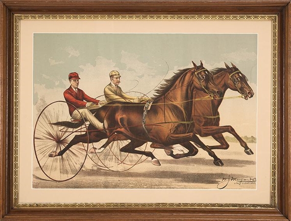 W.J. Morgan & Co. | TWO SULKY RACERS | MutualArt