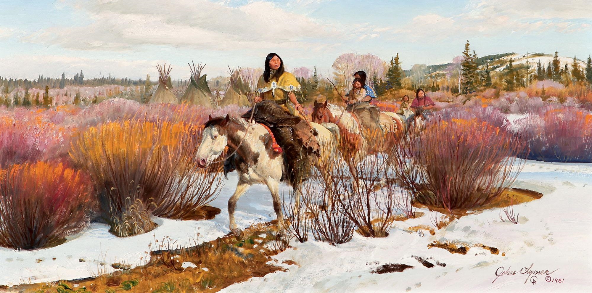 John Ford Clymer | Winter's End (1981) | MutualArt