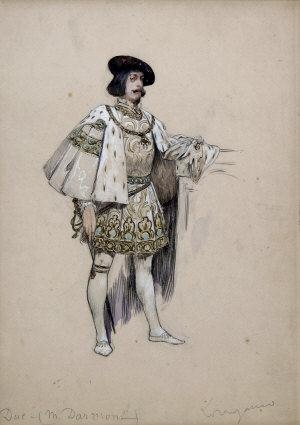 Alphonse Mucha | Costume design for a Florentine nobleman, played by ...