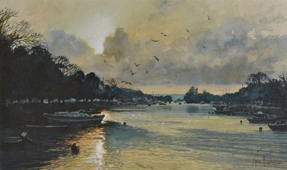 John Donaldson | A River Landscape | MutualArt