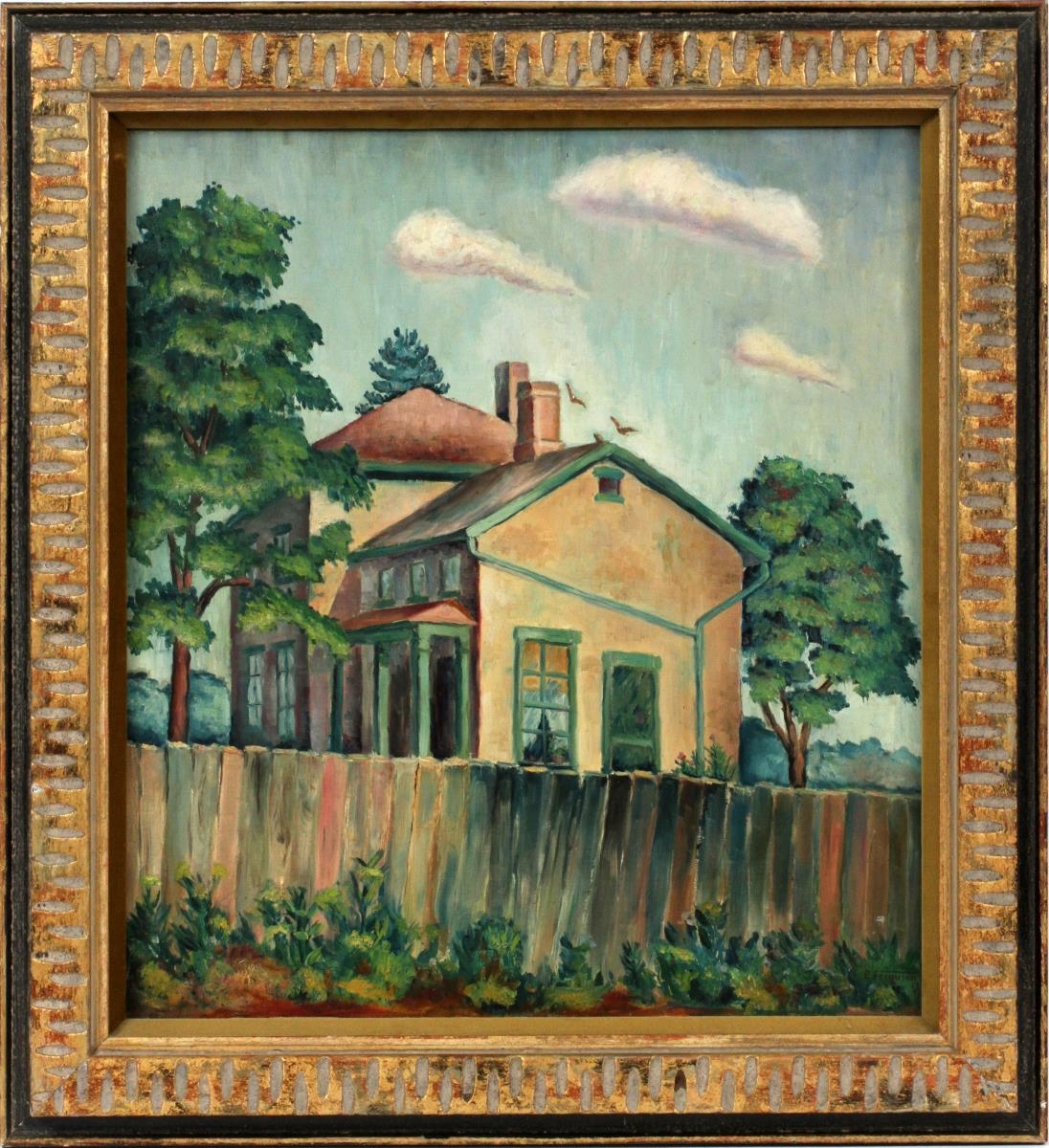 Edward Ferguson | HOUSE BEHIND FENCE (1932) | MutualArt