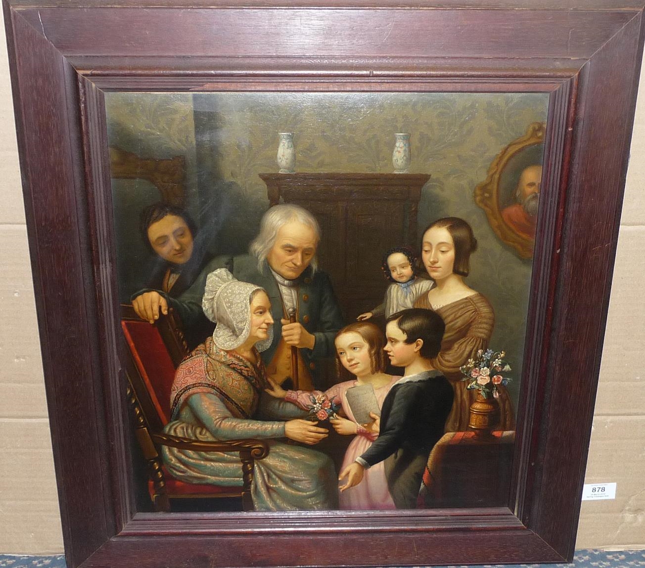 Wilhelm Hensel | Family Group in an Interior, with a boy and girl in ...