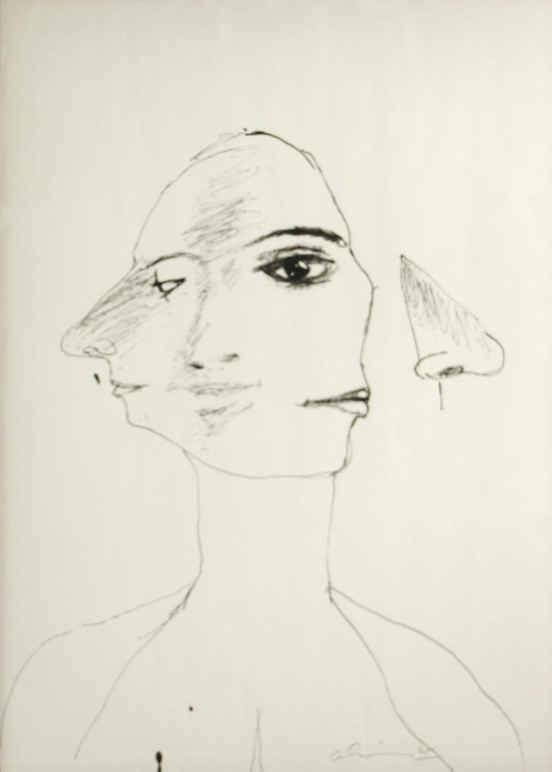 Nathan Oliveira | Untitled (Standing Nude) (1967) | MutualArt