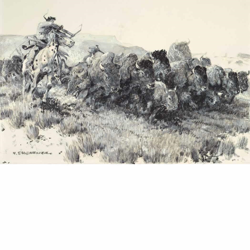 Nick Eggenhofer | Buffalo Hunt (Circa 1920s) | MutualArt