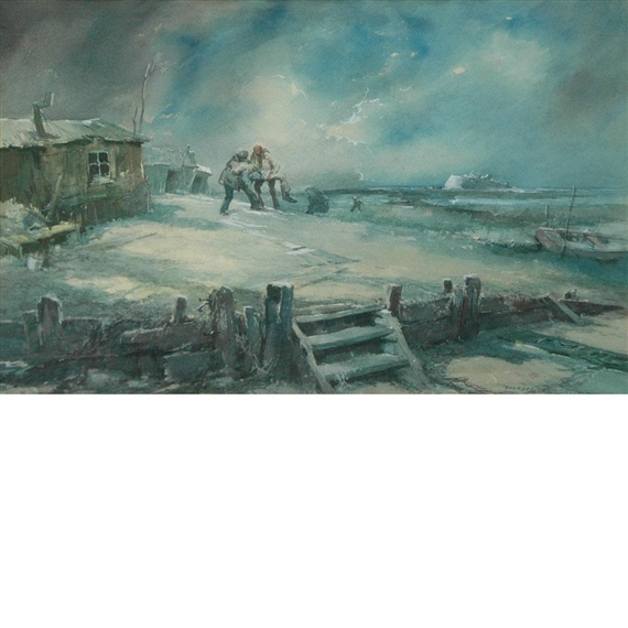 Everett Shinn | The Rescue (1947) | MutualArt