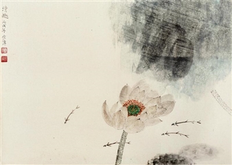 Jiang Hongwei | FISHES AND LOTUS | MutualArt