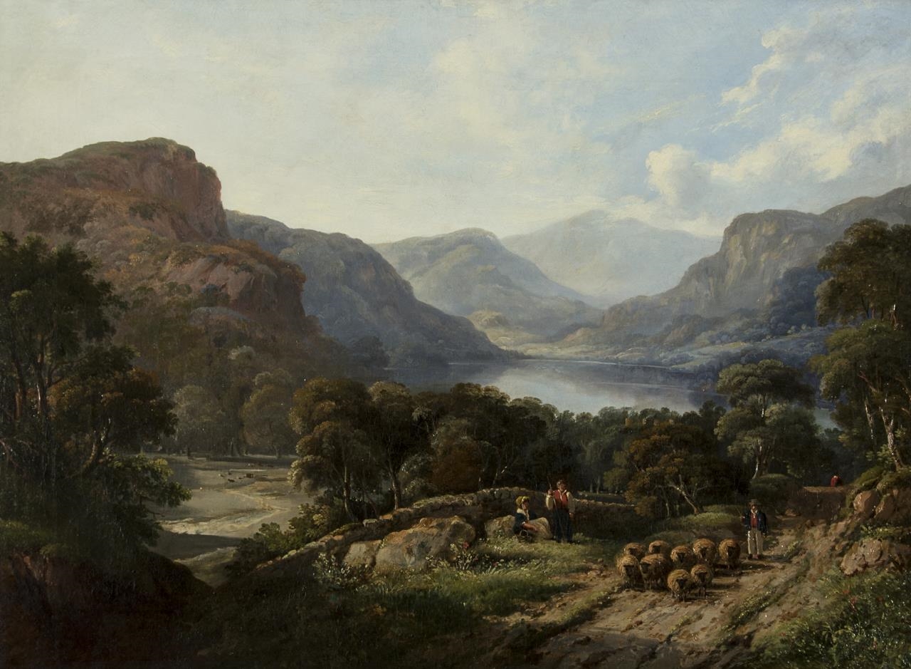 John Frederick Tennant | A shepherd in a rural landscape | MutualArt