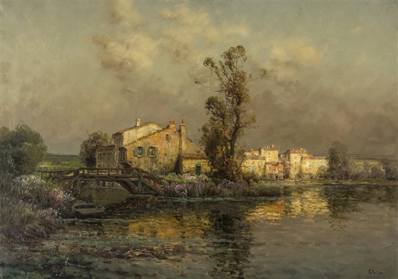 Pierre Jacques Pelletier | A river scene | MutualArt