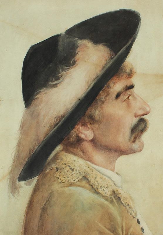 Edward Sherard Kennedy | Portrait of a Gentleman Wearing a Hat | MutualArt