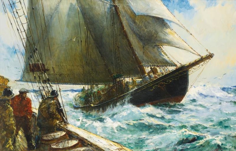 Jack Lorimer Gray | The Schooner Alcala Under Full Sail | MutualArt