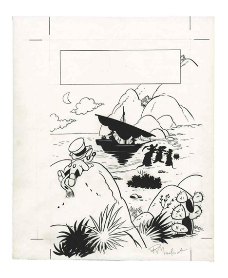 Raymond Macherot | Couverture inédite de Macherot (1957) | MutualArt