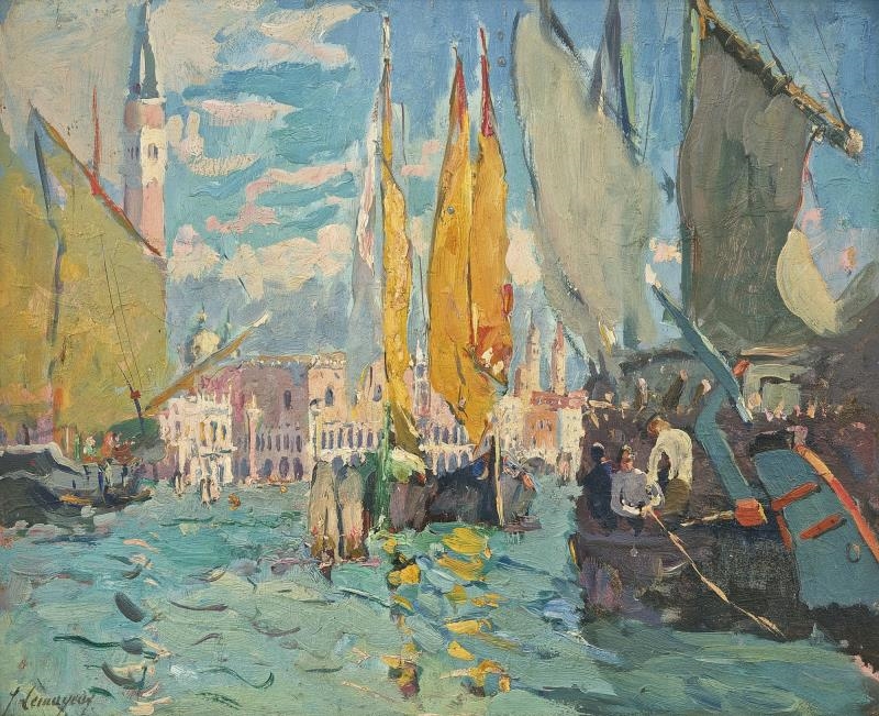 Adrien Jean Le Mayeur de Merprés | Boats in the harbour of Marseille ...