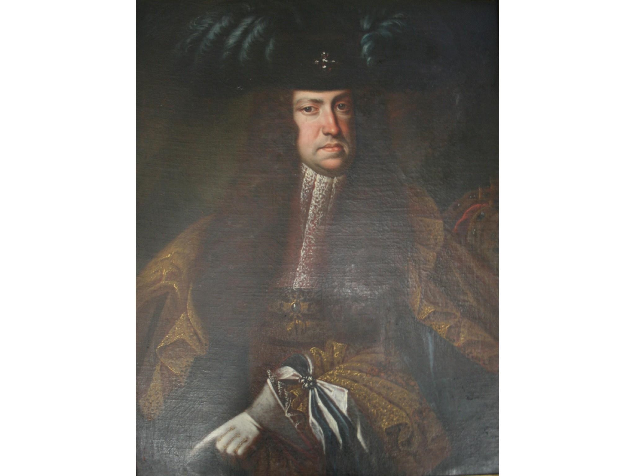 Martin Van Meytens | Portrait of a princess, half-length, in a blue ...