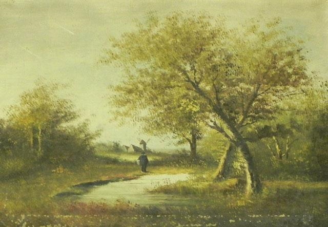 L. Henry | Figure by a Stream (1897) | MutualArt