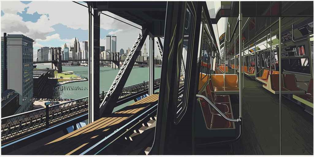 Richard Estes | D Train (1988) | MutualArt