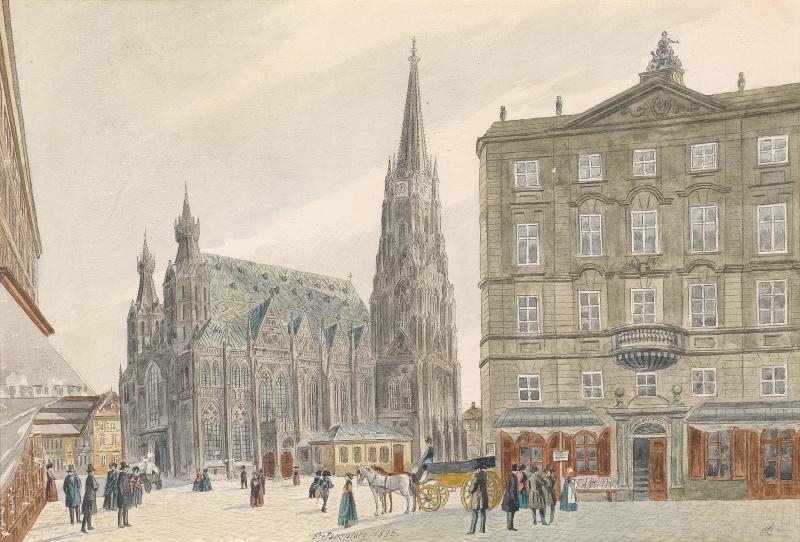 Max Neubauer | The Stephansplatz in Vienna (1835) | MutualArt