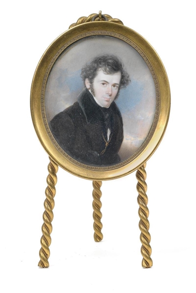 Emanuel Thomas Peter | Portrait of a Man with Disheveled Hair Against ...