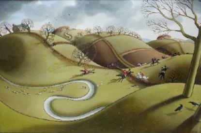 Jonathan Armigel Wade | Passing Through, A Hunting Scene with Figures ...