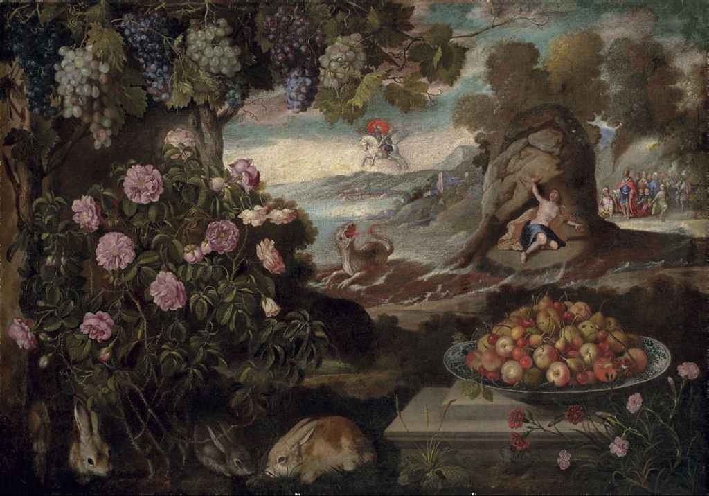 Tómas Hiepes | Still-Life with Perseus, Andromeda and Poseidon's sea ...