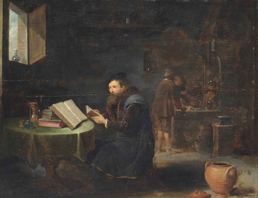David Teniers the Younger | An alchemist in his study | MutualArt