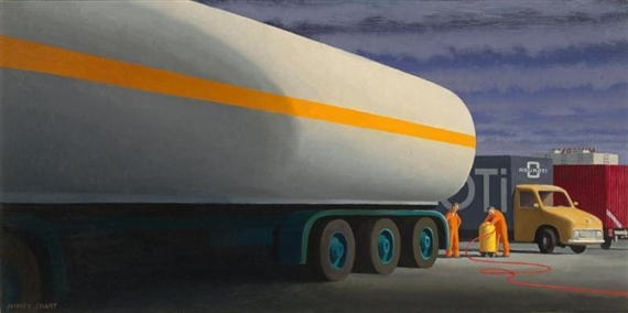 Jeffrey Smart | THE LARGE TANKER (1984) | MutualArt