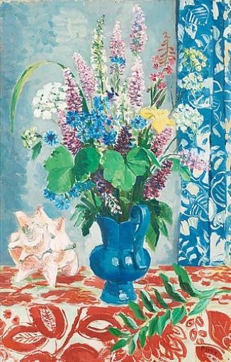 Arthur Percy | Still Life with Flowers and Shell | MutualArt