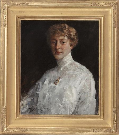 William Merritt Chase | Portrait of Esther M. Groome (1912) | MutualArt