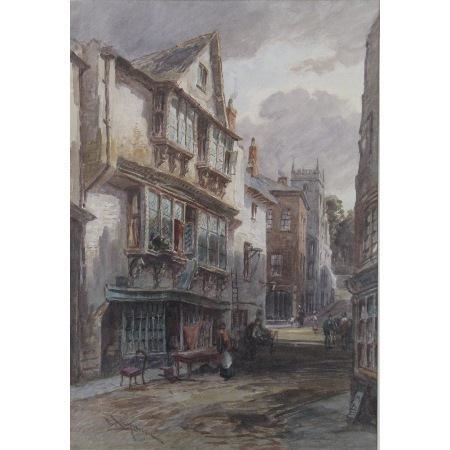 Alfred Leyman | 2 Works: Dartmouth Street Scenes with Figures | MutualArt
