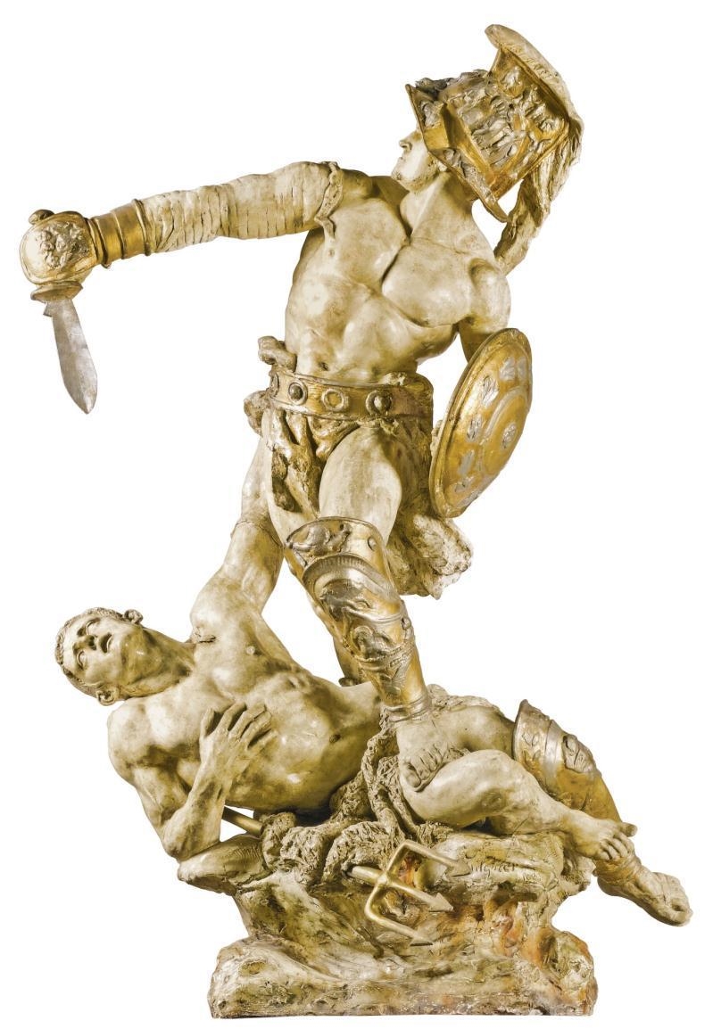 Victor Oskar Tilgner | Gladiator and Defeated Slave (1880) | MutualArt