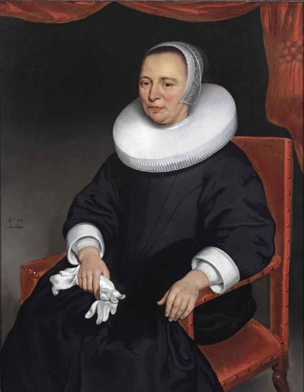 Nicolaes Maes | Portrait of a lady with a Moor | MutualArt