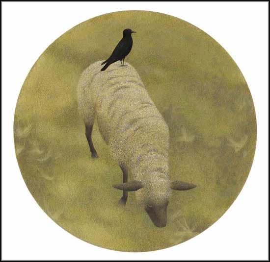 Alex Colville | Crow and Sheep (1976) | MutualArt