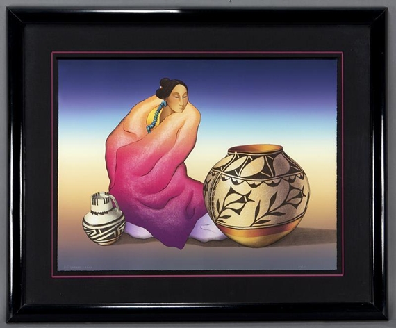 R.C. Gorman | Thistle Jar (1987) | MutualArt