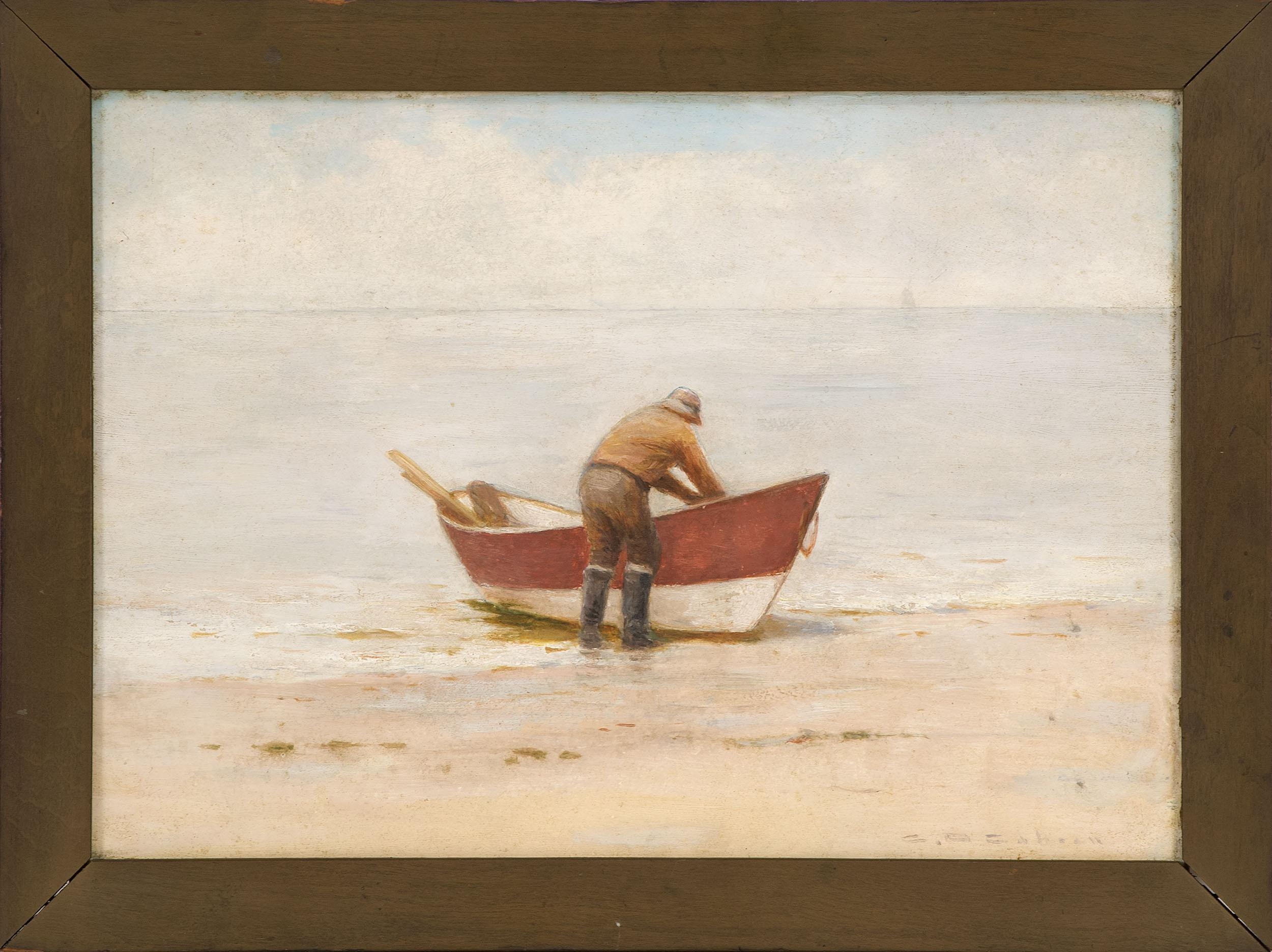 Charles Cahoon | A fisherman and his dory | MutualArt