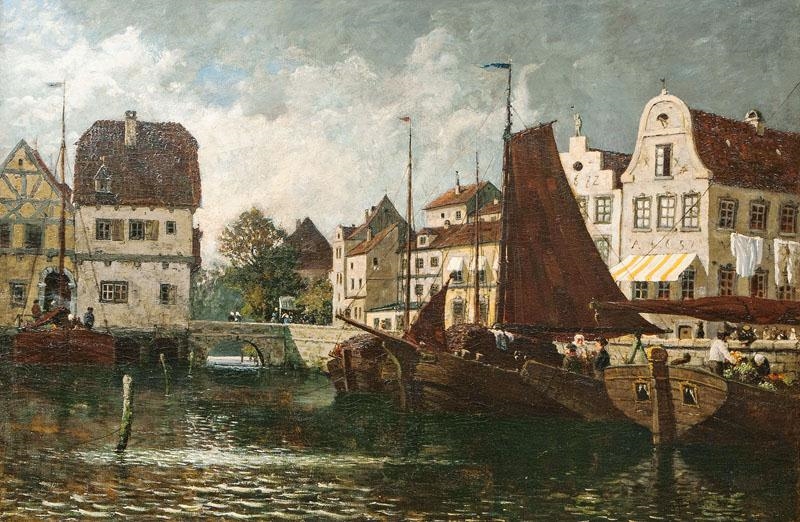 Fritz Stoltenberg | Small Harbour Town | MutualArt