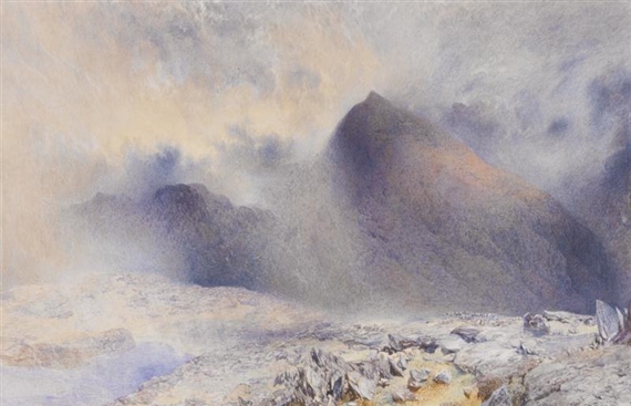 Alfred William Hunt | MOUNT SNOWDON THROUGH CLEARING CLOUDS (1857 ...