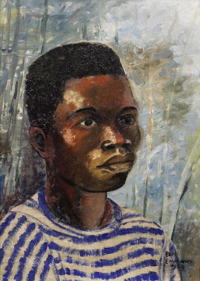 Ben Enwonwu | Portrait of a young boy (1954) | MutualArt