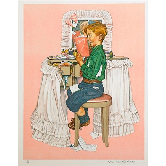 Norman Rockwell | Secrets (Reading Sisters Diary) | MutualArt