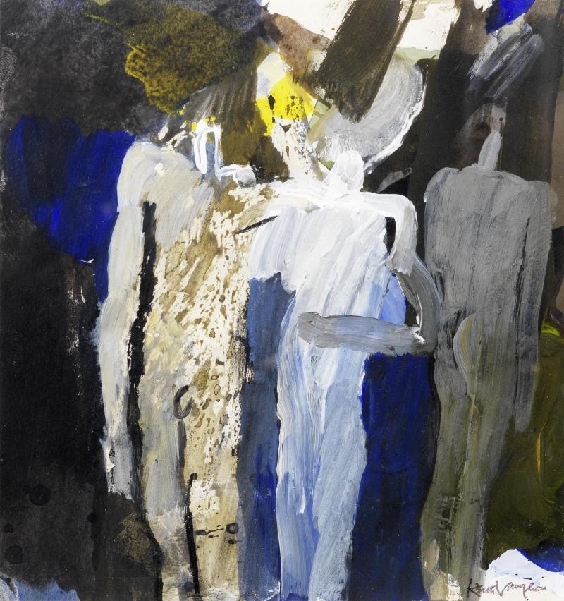 Keith Vaughan | Two Figures on a Red Ground. | MutualArt