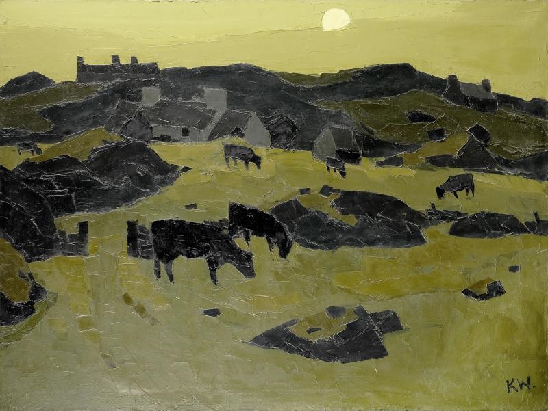 Kyffin Williams | Sun Above Nant Peris (no. 2) (1982) | MutualArt