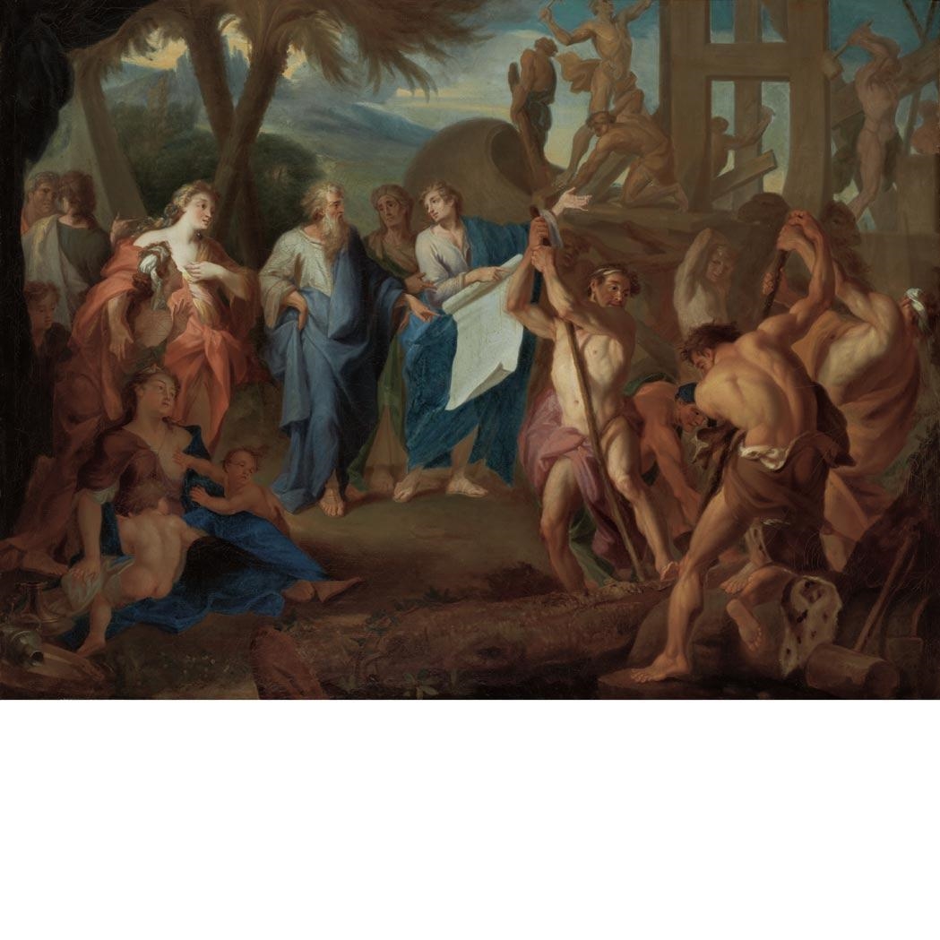 Nicolas Bertin | The Building of Noah's Ark | MutualArt