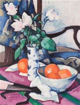 Samuel John Peploe | Still Life with Roses | MutualArt