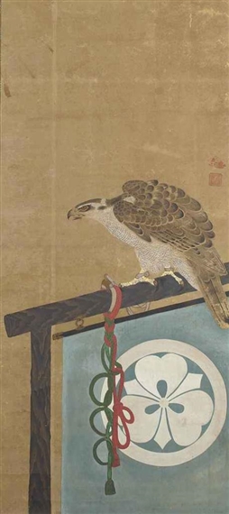 Edo Period, 19th Century | HAWK TETHERED TO A PERCH | MutualArt